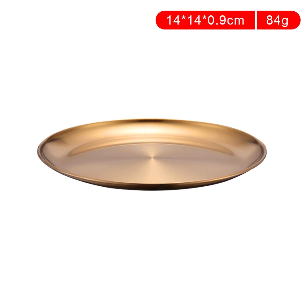 3pcs Golden Dinner Plate European Style Dinner Pla... – Vicedeal