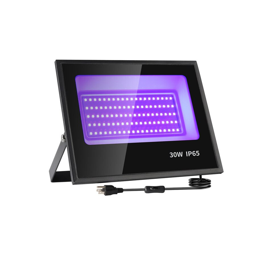Reflector de luz LED UV negra con enchufe, 50W, 10... – Grandado