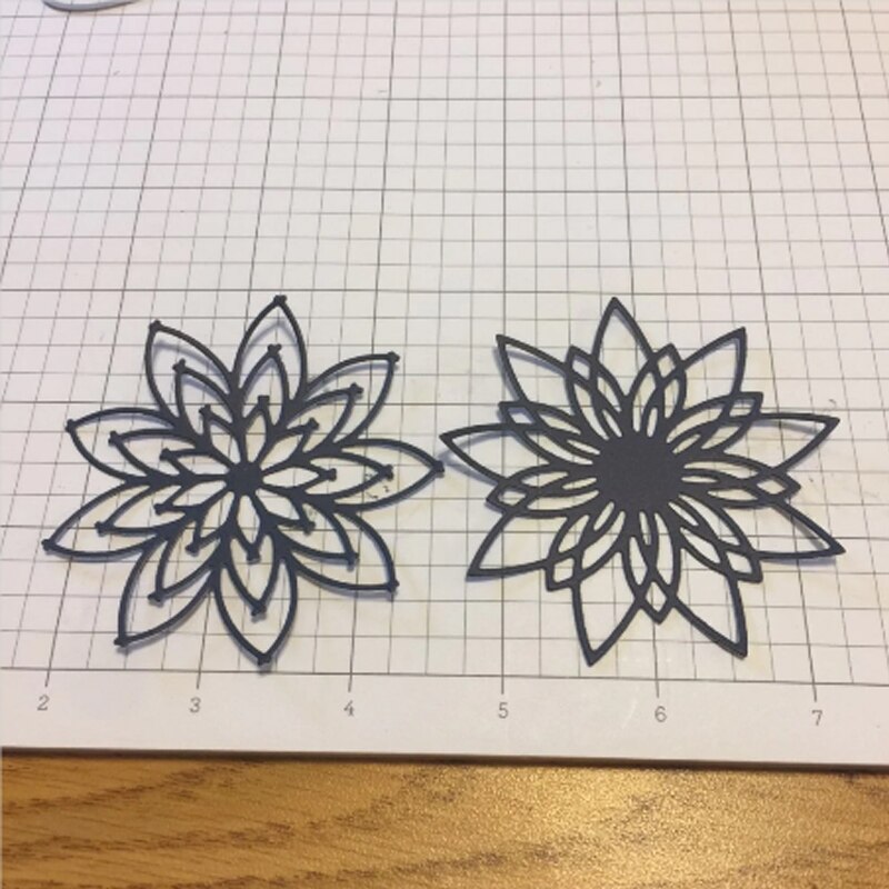 2 Types Lotus Flower Frame Metal Cutting Dies Sten... – Grandado