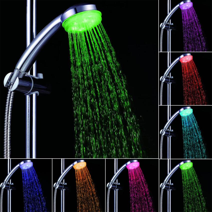 Colorful Head Home Bathroom 7 Colors Changing LED ... – Grandado