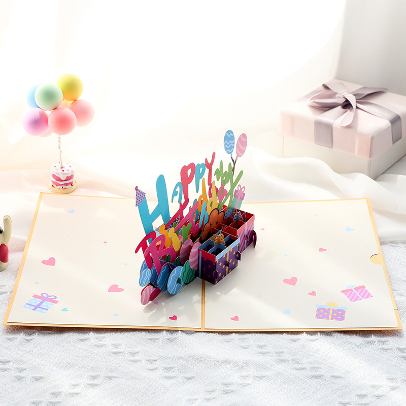 3D Birthday Greeting Card With Envelope Happy Birt... – Grandado