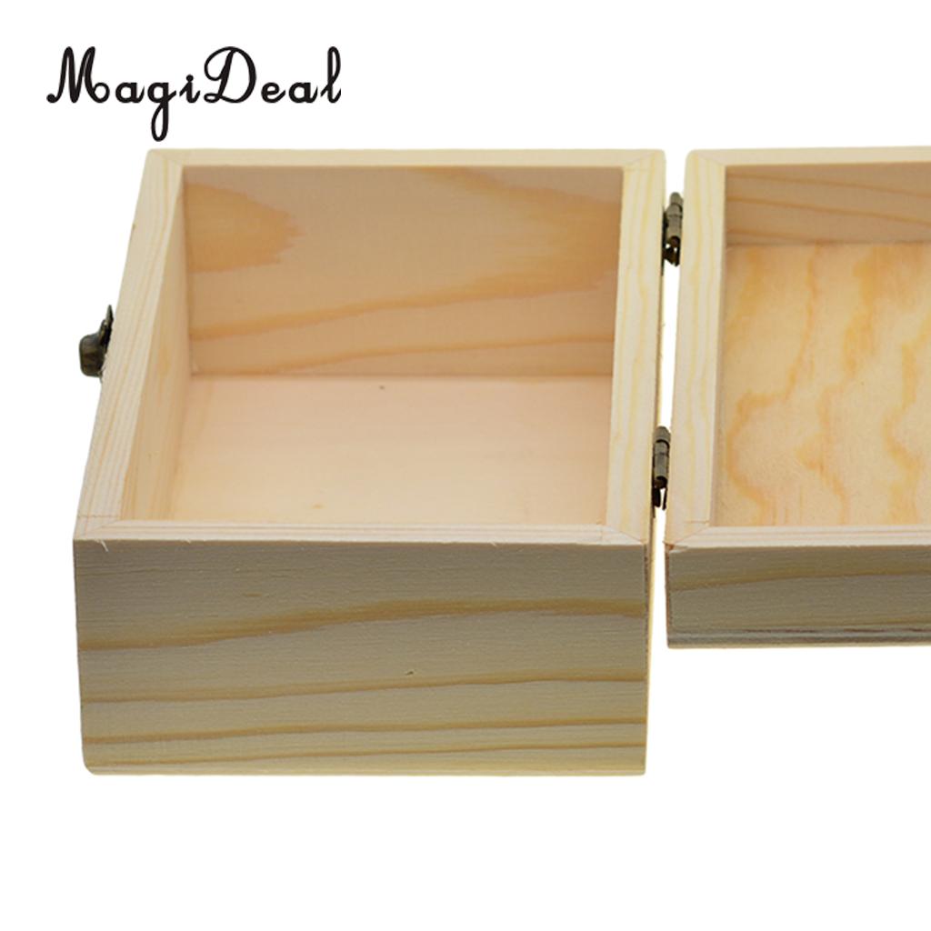 Rectangle Wooden Storage Box Plain Wood Box Jewelr... – Grandado