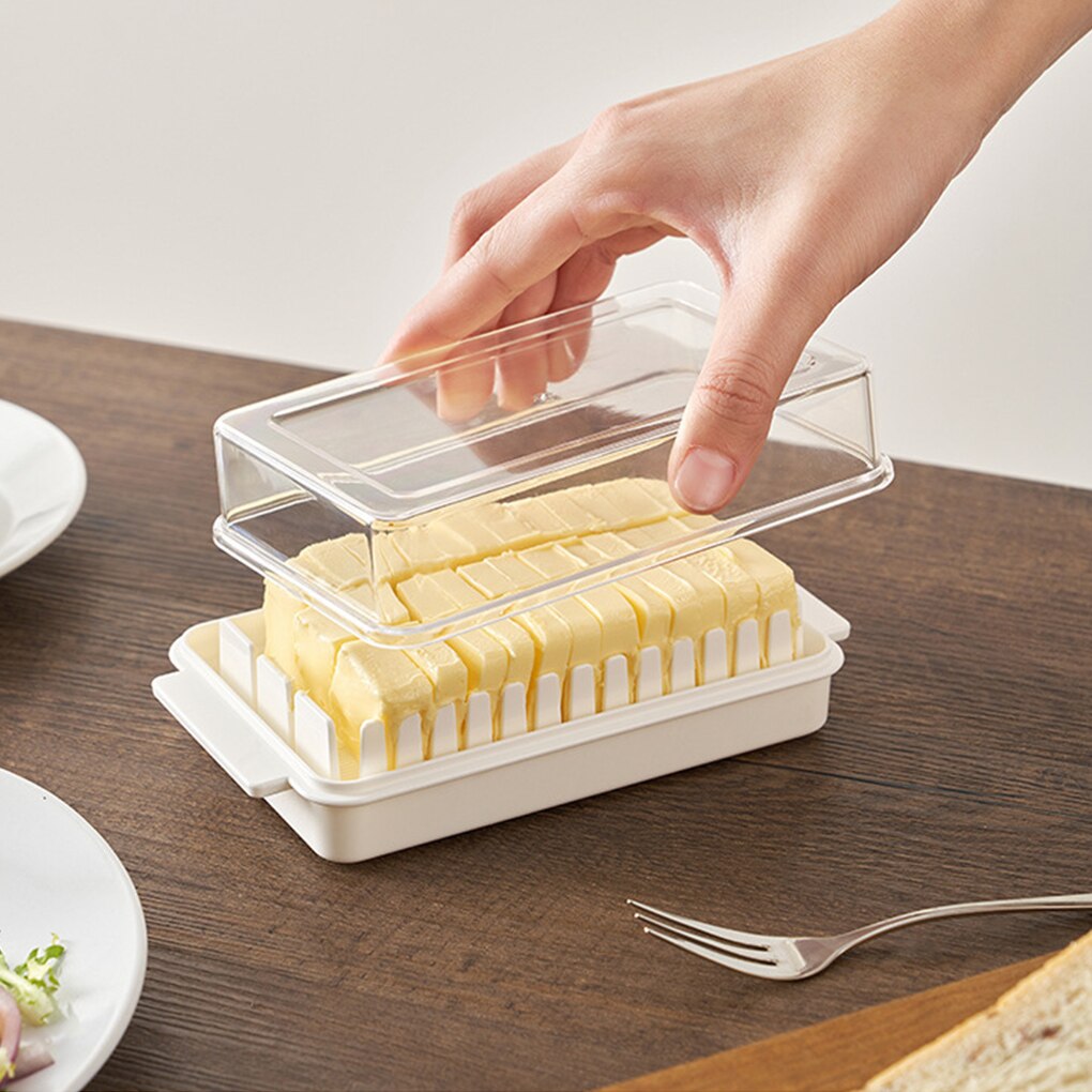 Butter Cutting Storage Box Butter Dish with Lid Du... – Vicedeal