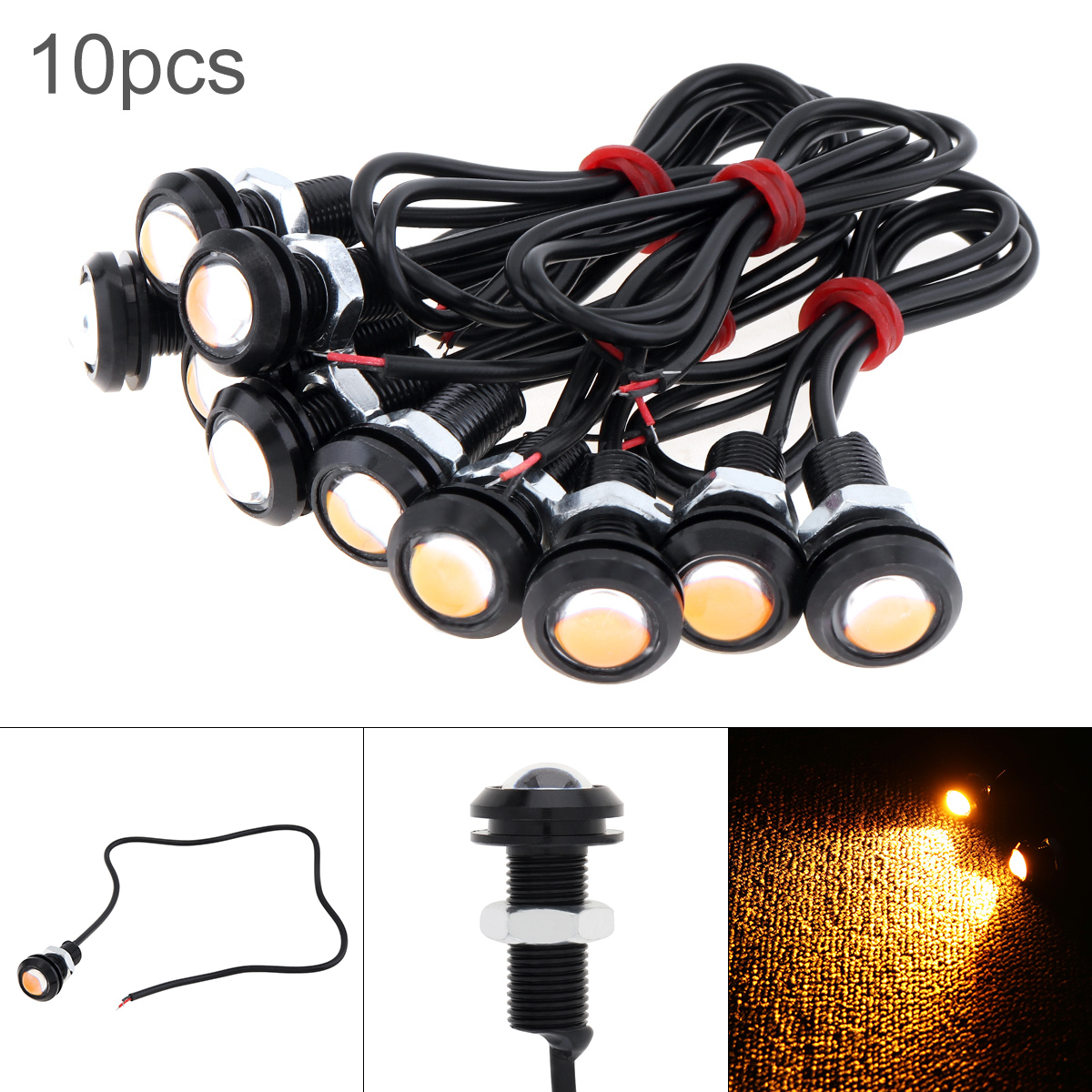 10 st 12v led 18mm lampor för bil, eagle eye-lampo... – Vicedeal
