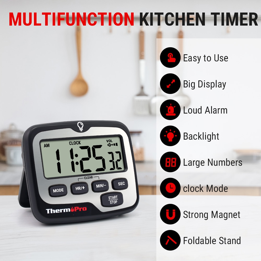 ThermoPro TM01 Digital Countdown And Countup Timer... – Grandado