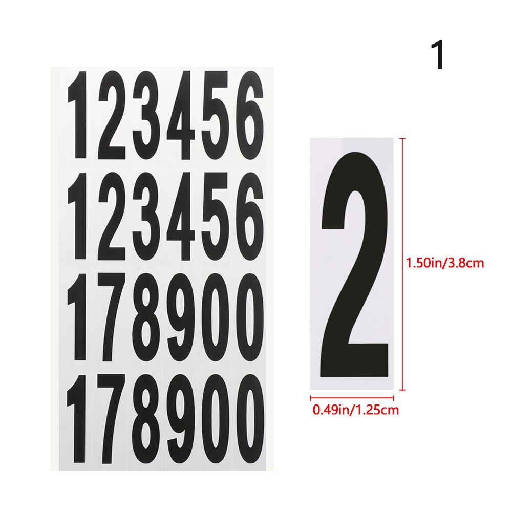 10Sheets Black Label Numbers Stickers Self adhesiv... – Vicedeal