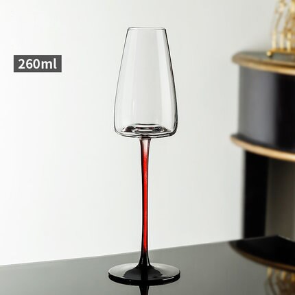 Lead-Free Crystal Wine Glass Red Black Base Goblet... – Grandado