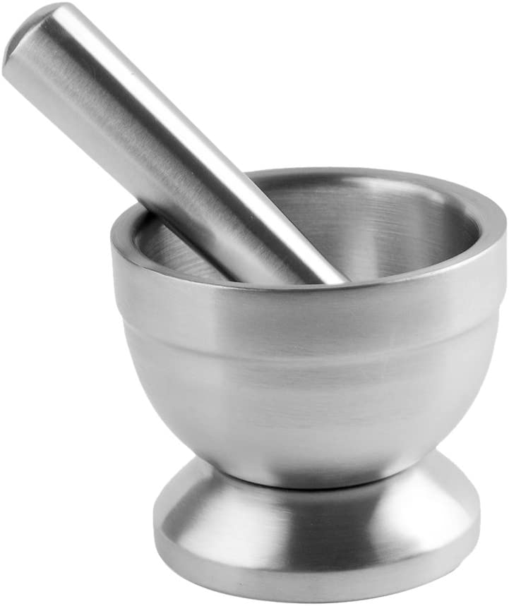 Stainless steel mortar and pestle set for garlic s... – Grandado