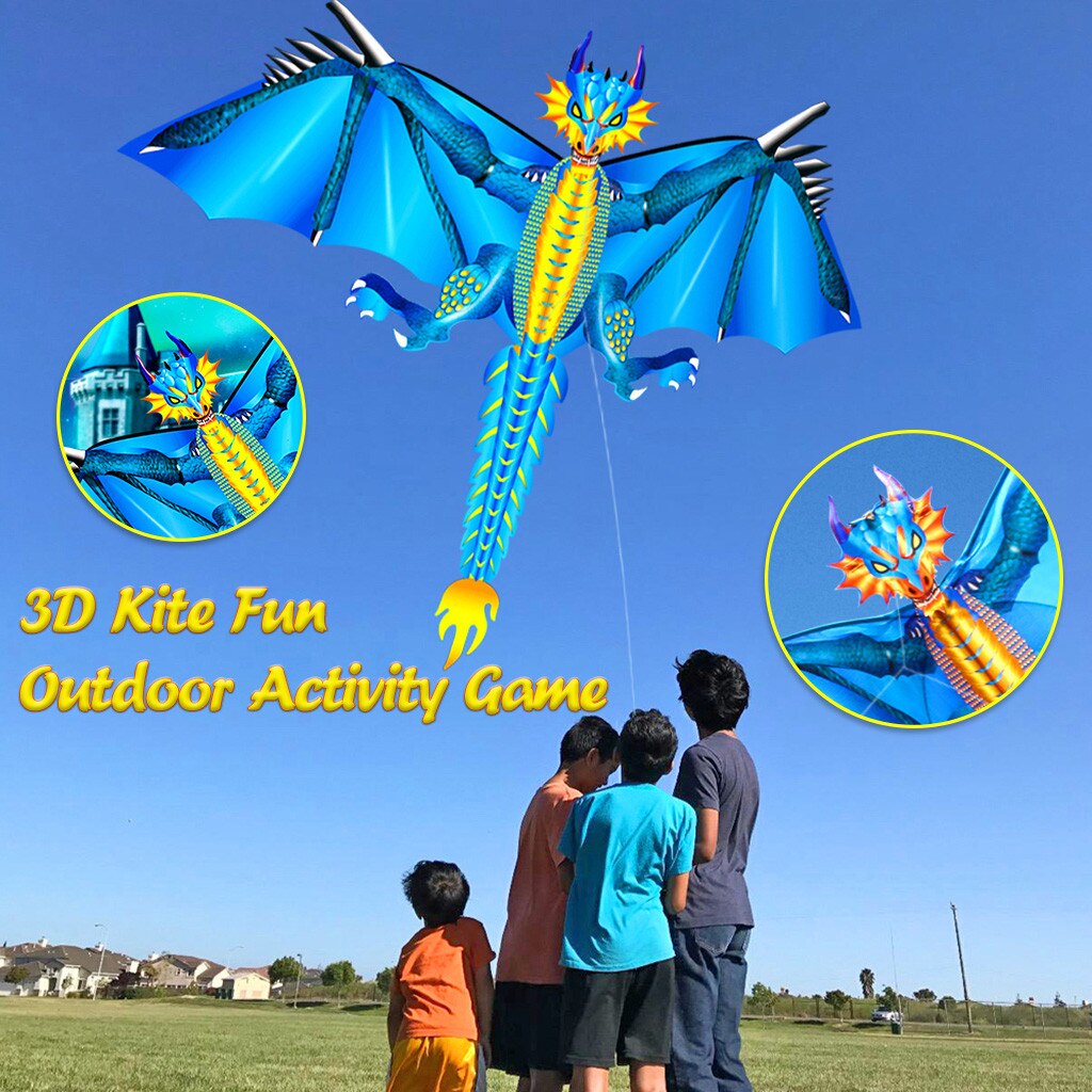 3D Kite 100M Kite Single Line Kids Fun Family Outd... – Grandado
