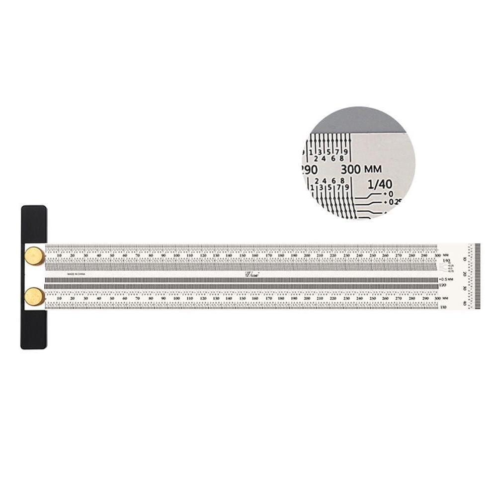 Højpræcisions skala lineal t-type hul lineal rustf... – Grandado