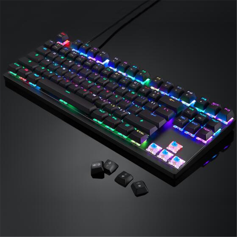Mechanical Keyboard Backlit RGB LED Wired Computer... – Grandado