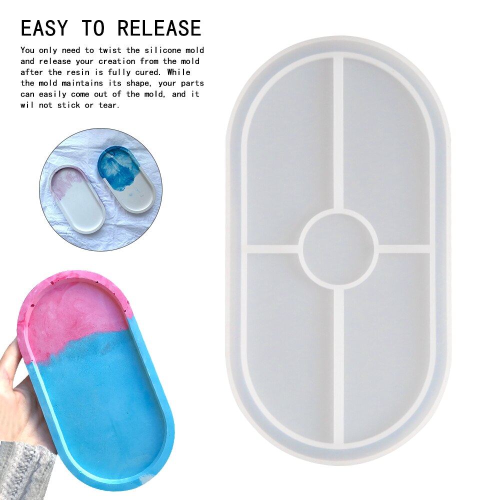 Silikon Runde Coaster Form Epoxy Oval Ablage Form ... – Grandado