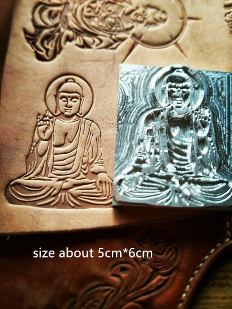 Buddha series pattern Hand-work unique leather wor... – Vicedeal