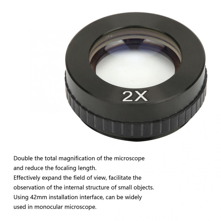 2X Microscope Auxiliary Objective Lens for Single ... – Vicedeal