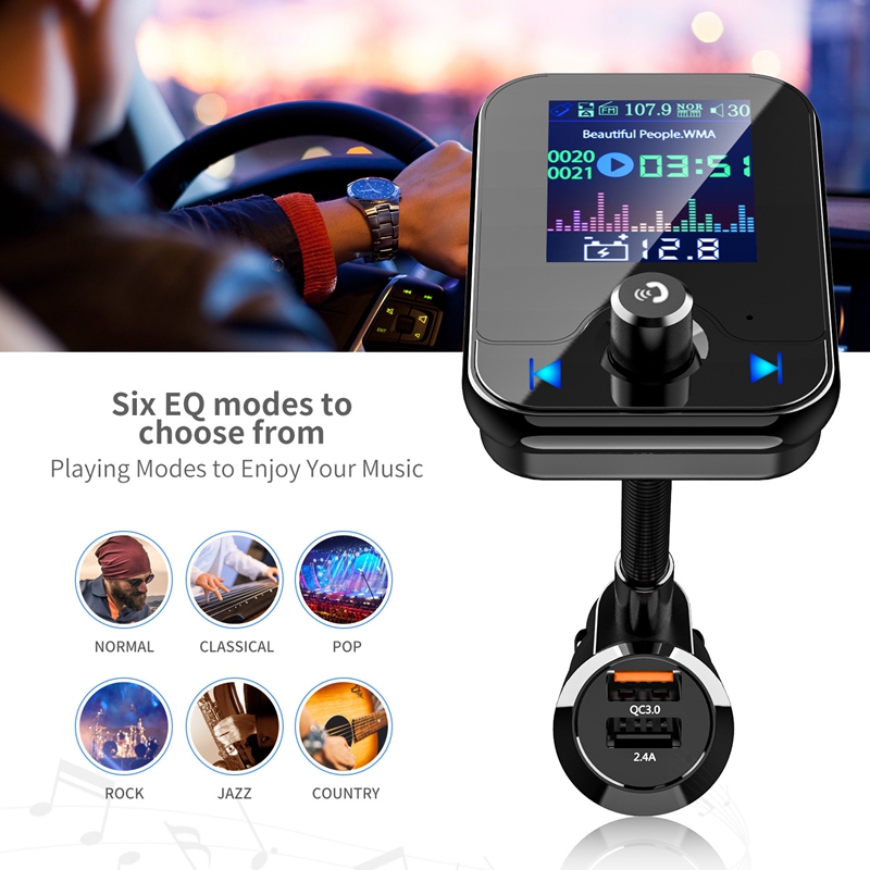 FM Transmitter Bluetooth 5.0 Wireless Car Radio Au... – Vicedeal