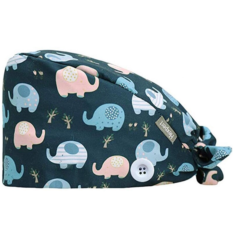 Female Doctor Cap Cotton Printed Operating Room Ca... – Grandado
