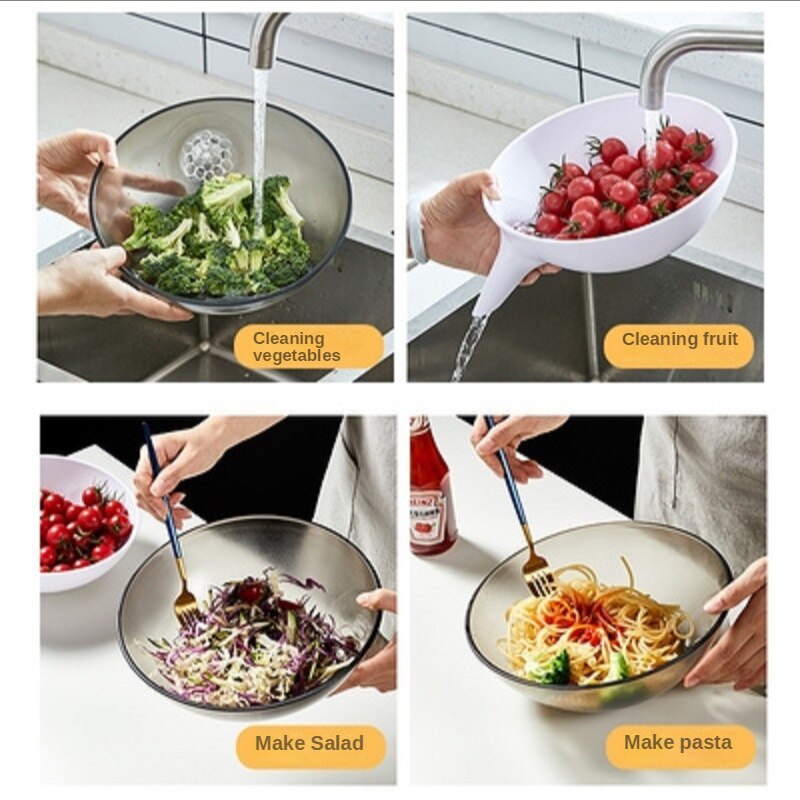 Multifunctional Draining Bowl Household Kitchen Si... – Vicedeal