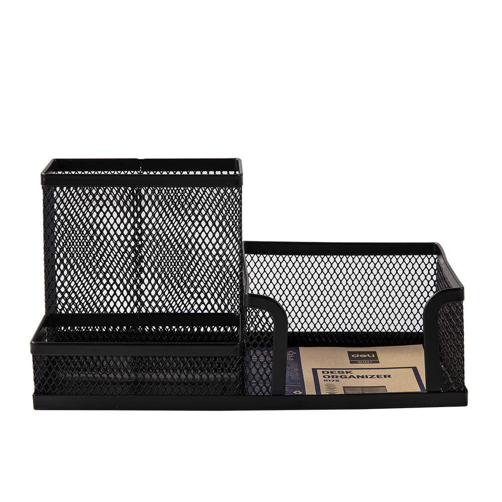 Deli E 9175 Mesh Desk Organizer 3 Comp. Pen Houder... – Grandado