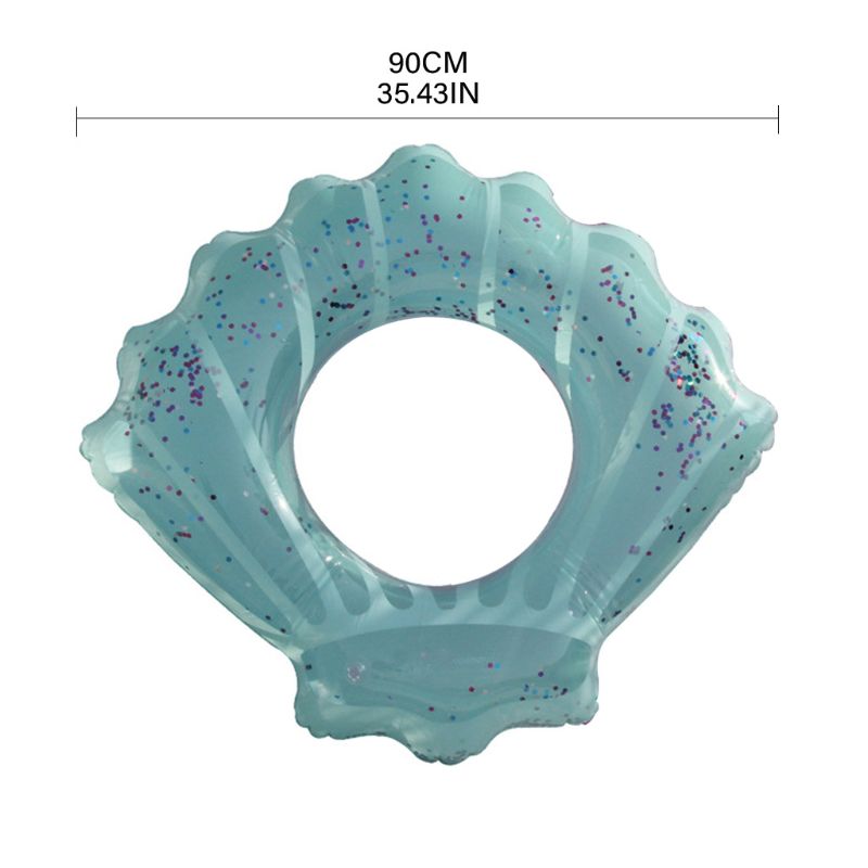 Inflatable Sequin Shell Swimming Floats Swim Ring ... – Grandado