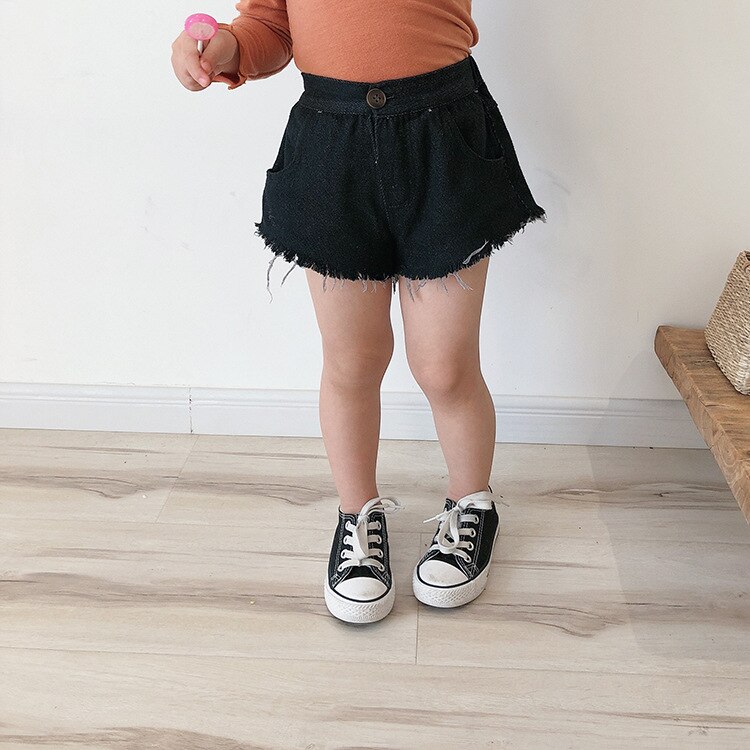 Shorts jean à franges pour filles | shorts d'été n... – Grandado