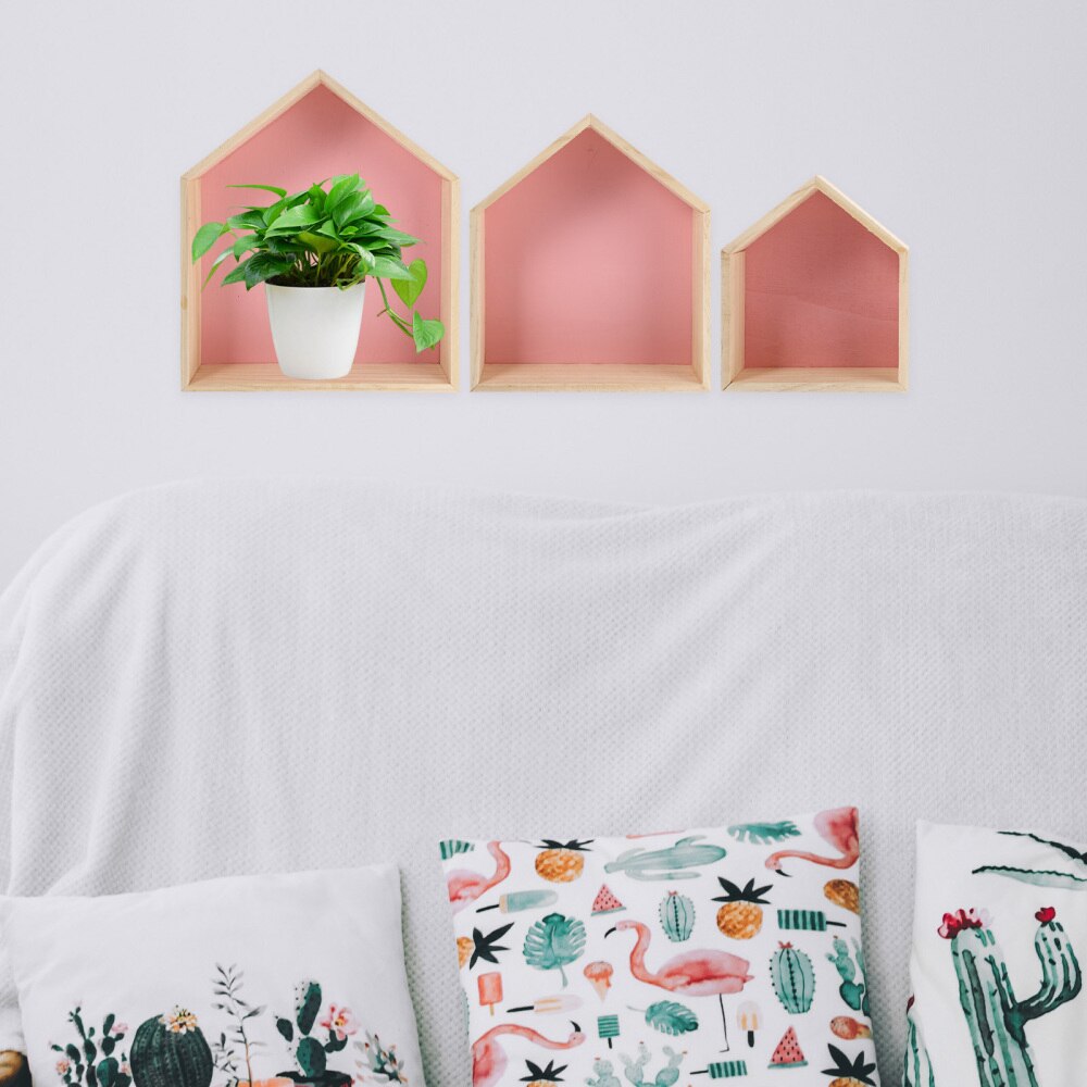 3Pcs Houten Huis Vorm Magazijnstellingen Multifunc... – Vicedeal