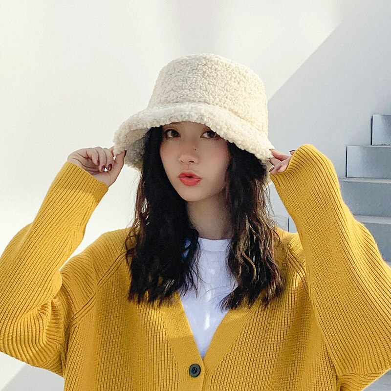 Jule lam faux pels spand hat fortykket varm teddy ... – Grandado