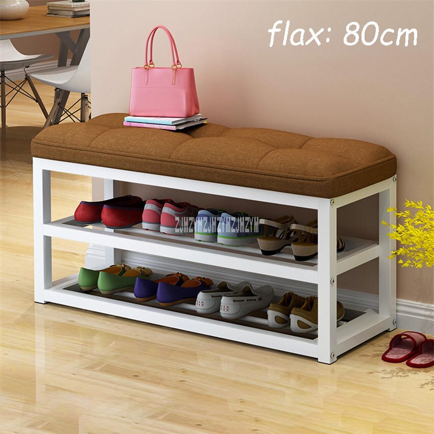 C313 Metal Frame Shoe Storage Stool Living Room Sh... – Grandado