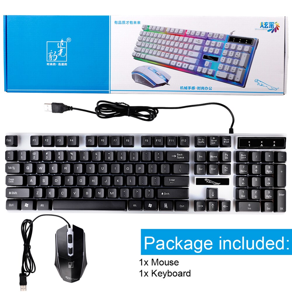 Gaming Keyboard 3D Mouse Kit with backlight keyboa... – Grandado