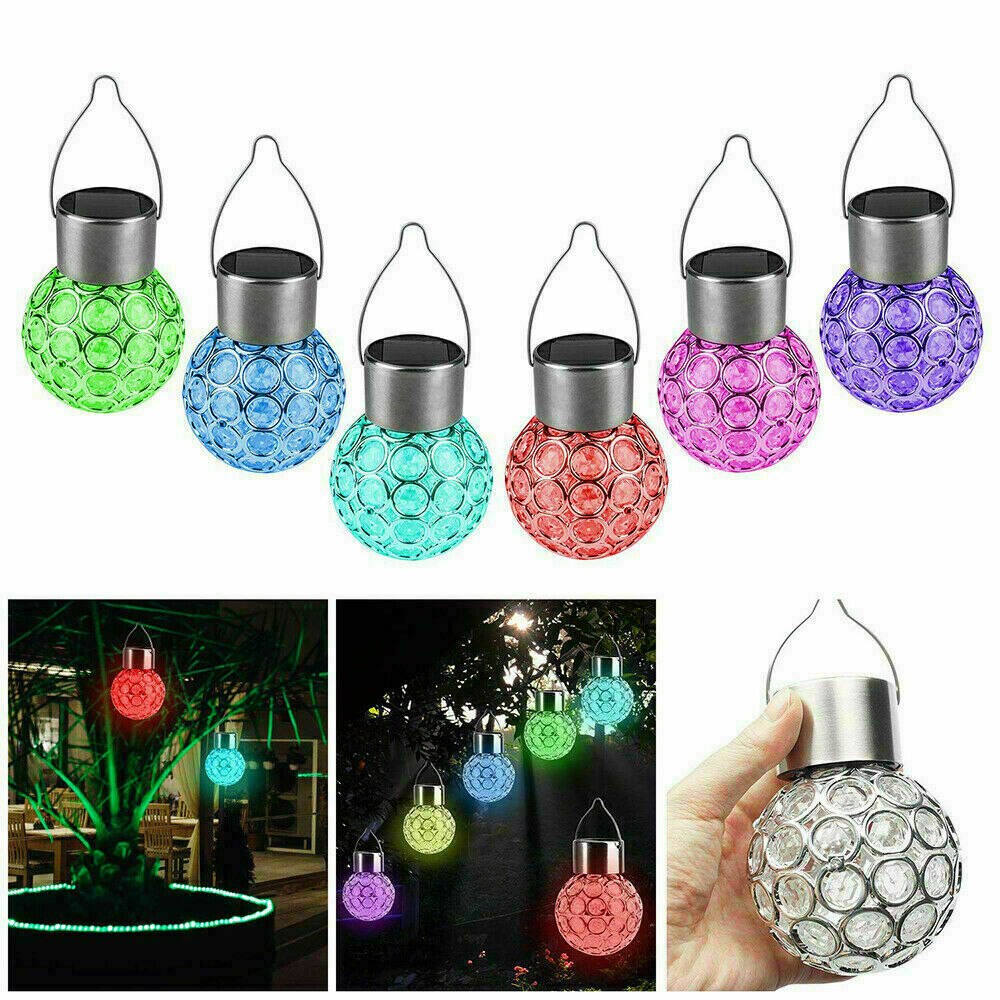 LED Solar Power Crystal Hanging Ball Lights Colour... – Grandado