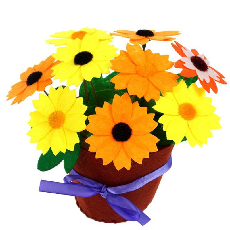 Felt DIY Crafts Kids DIY Flower Pot Potted Plant K... – Grandado