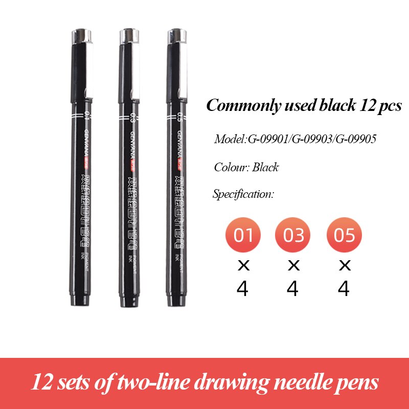 GENVANA 0.5/0.3/0.1 mm Double Line Drawing Needle ... – Grandado