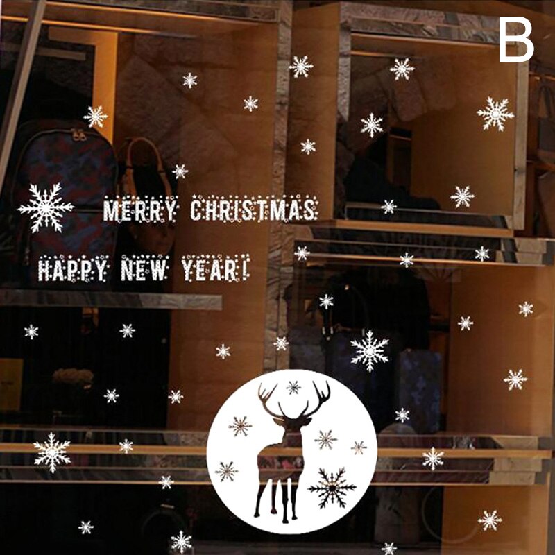 Moon Snow stickers Christmas decorations window gl... – Vicedeal