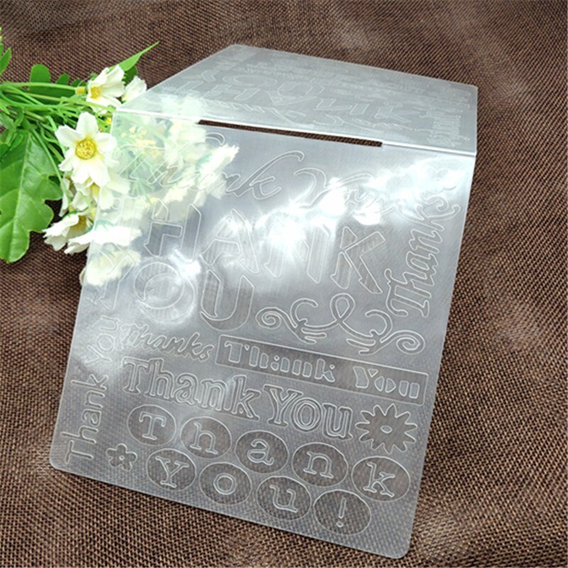 Square Thank you plastic embossing folder for DIY ... – Grandado