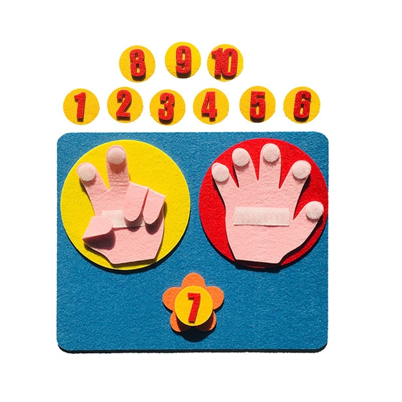 Kids Math Finger Counting 1-10 non woven toys Kind... – Grandado