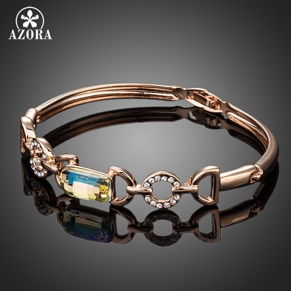 AZORA Rose Gold Color DOD Connected Rectangle Stel... – Grandado