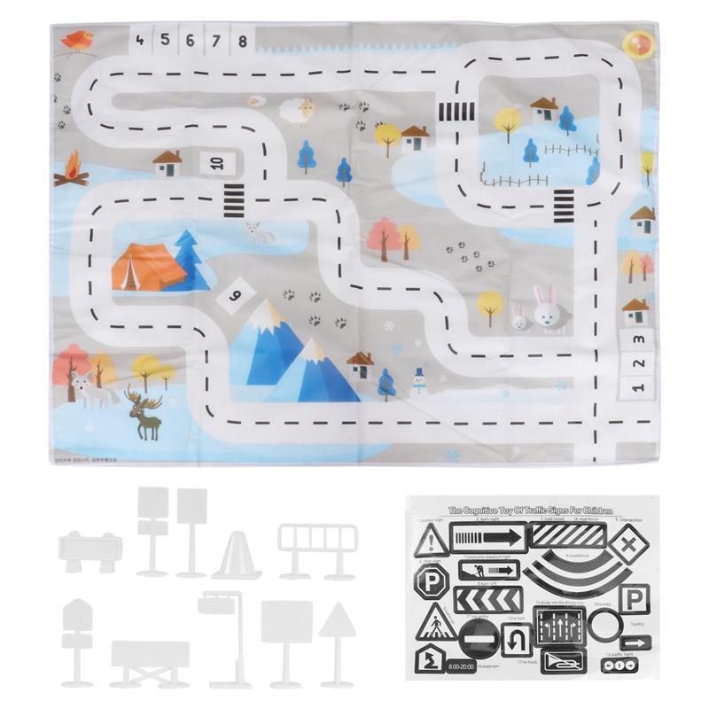 1 Set Indoor Game Mat Toys Game Mat Toys Road Sign... – Vicedeal