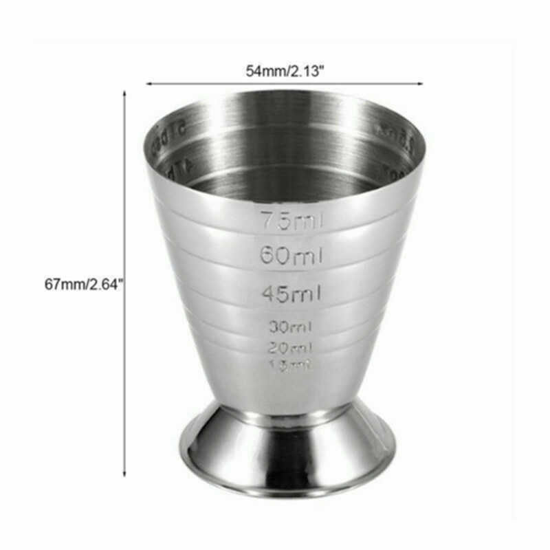 1 stück 75ml Edelstahl Bar Jigger Messbecher Cockt... – Vicedeal