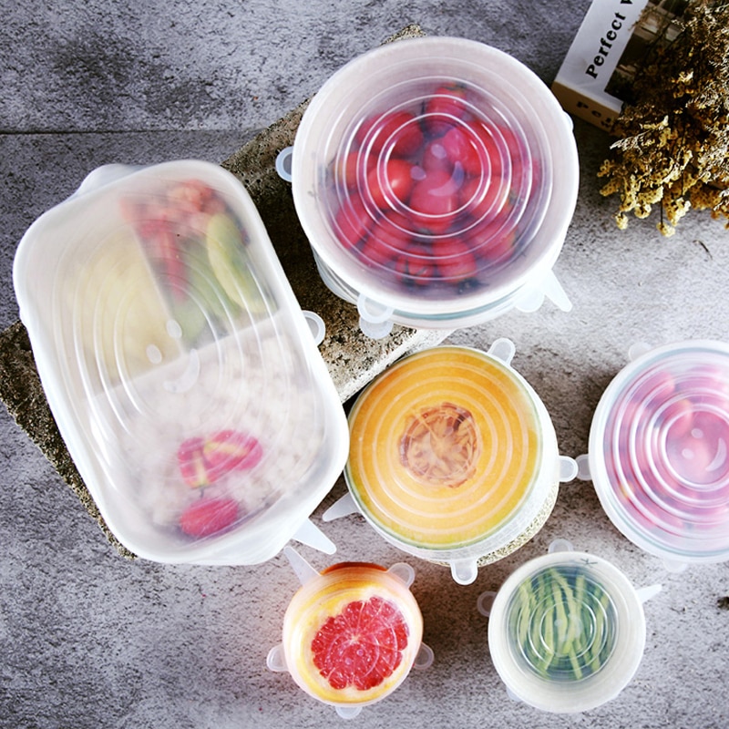 Reusable Silicone Stretch lids microwave food cove... – Grandado