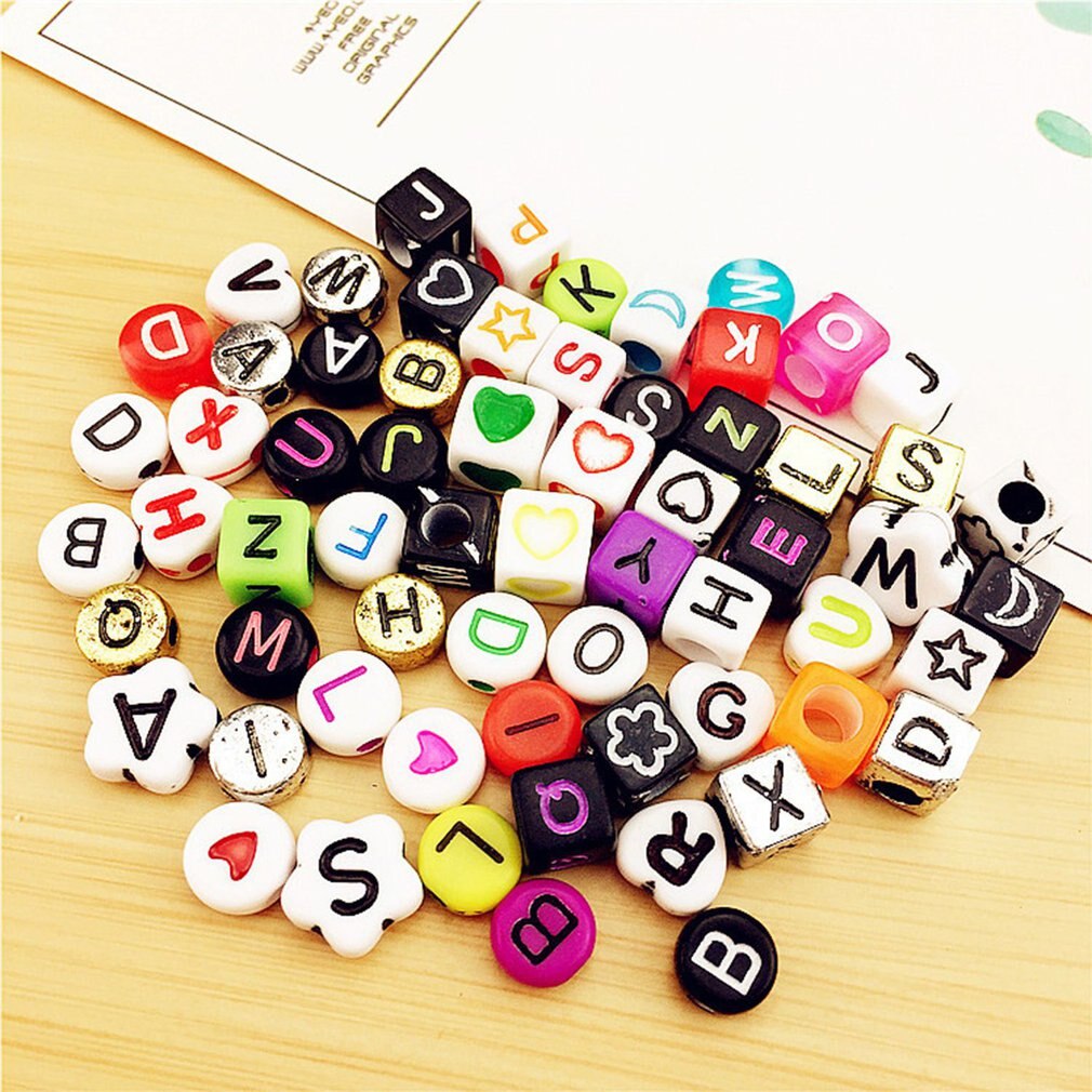 4*7/6*6Mm Ronde Mix Kleur Acryl Letter Kralen Voor... – Grandado