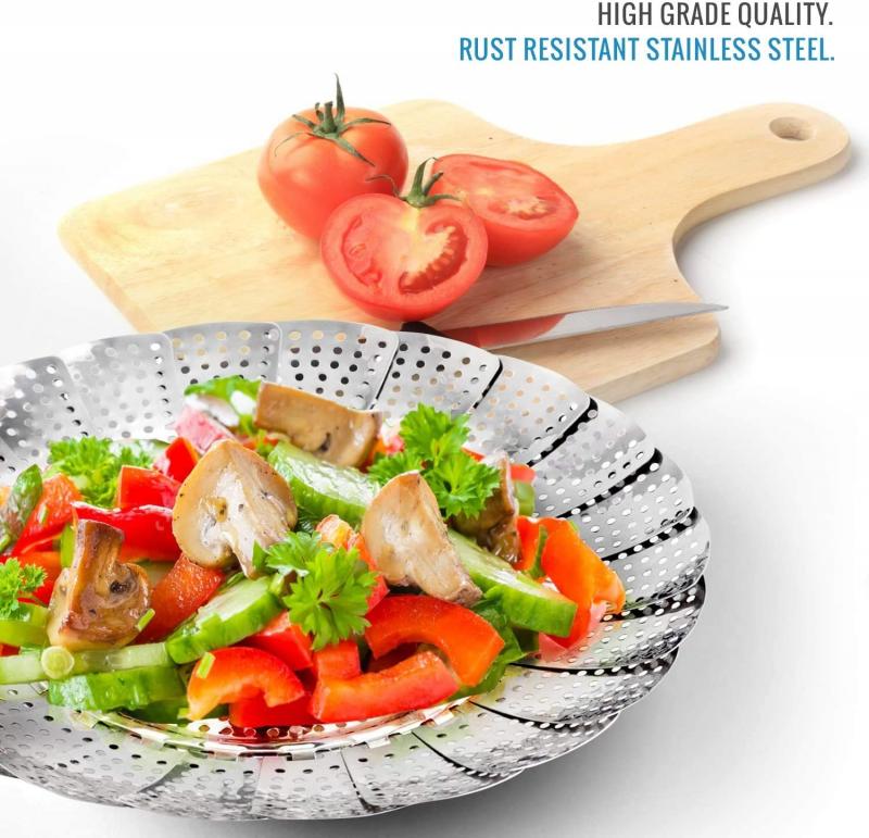 Folding Dish Lotus Steam Stainless Steel Food Stea... – Grandado
