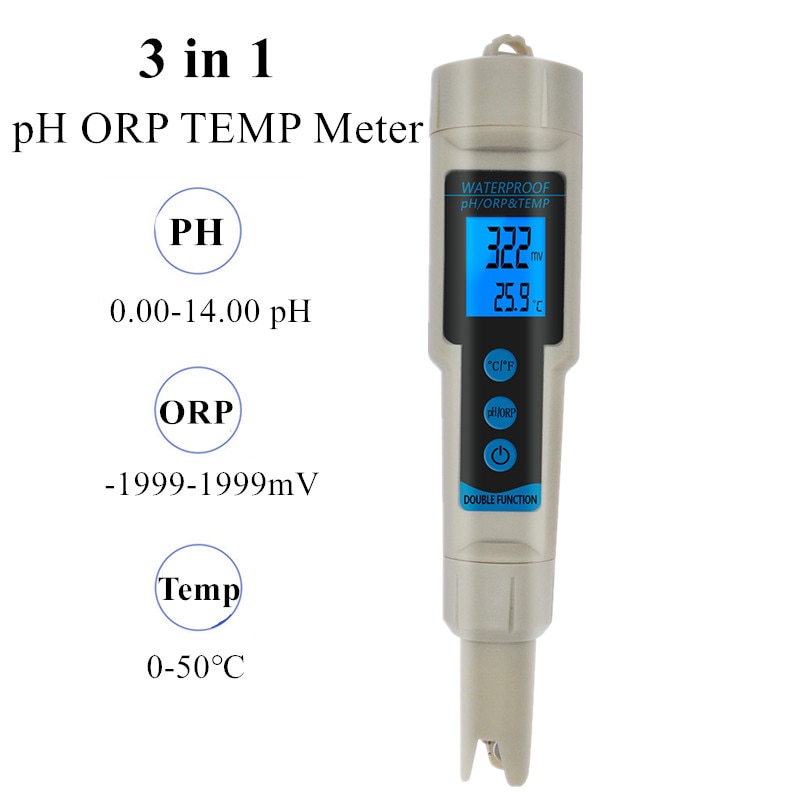 Orp Meter 3 In 1 Ph Orp Temp Tester Ph Meter With Vicedeal