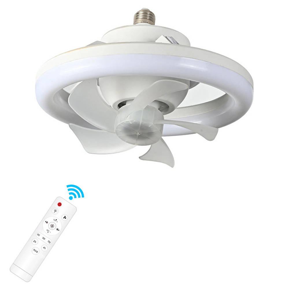 LED E27 Decken ventilator Licht mit Fernbedienung ... – Grandado