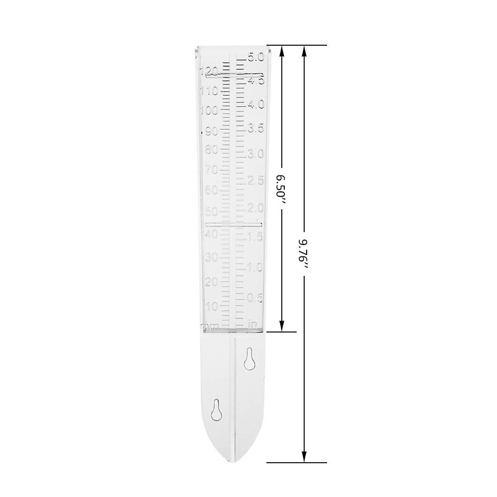 Plastic Rain Gauge Clear Rain Water Meter Measurin... – Grandado