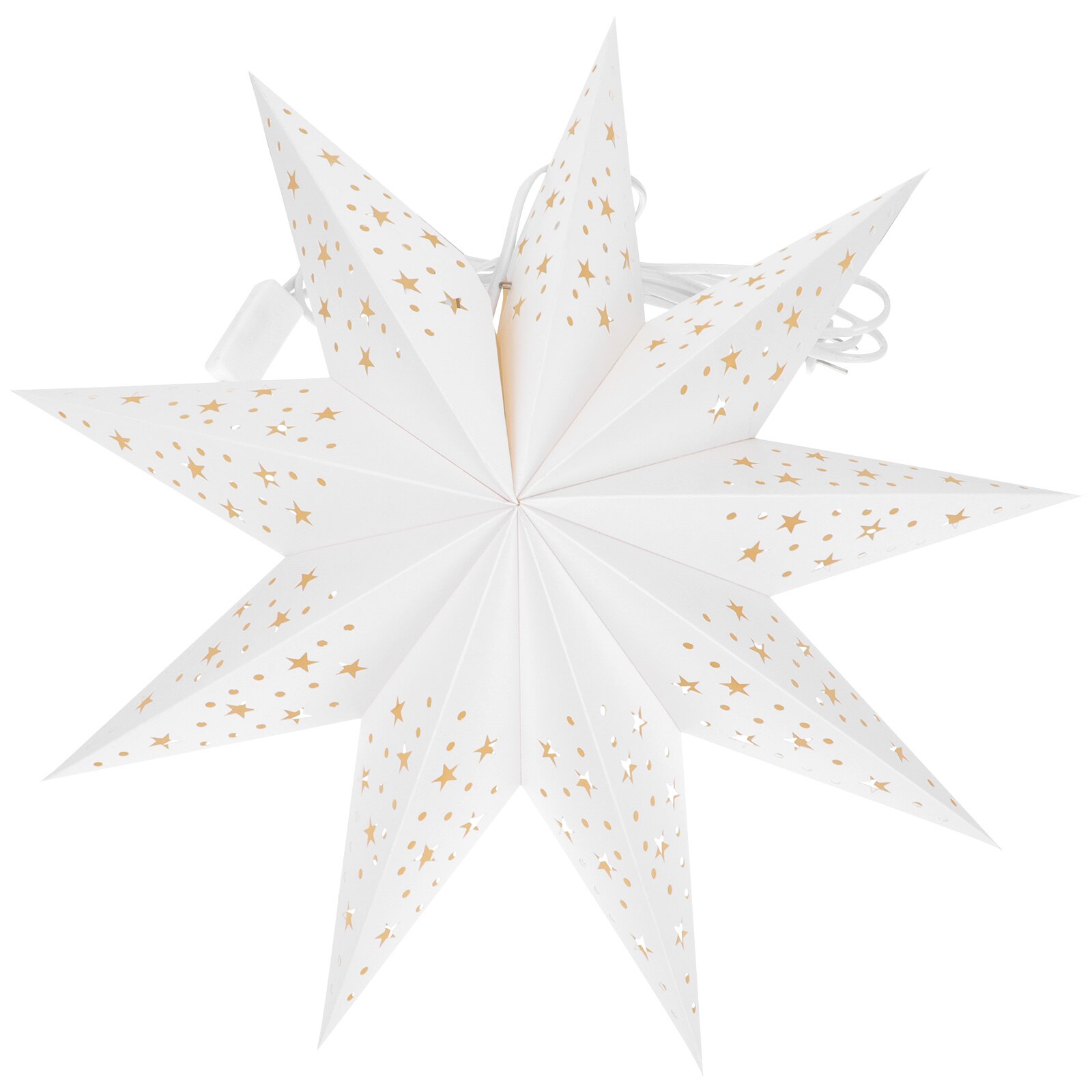 Kerst Papier Hollow Out Star Opknoping Lamp Venste... – Grandado