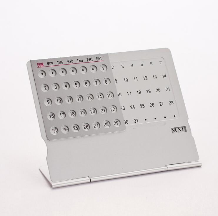 Aluminum Perpetual Calendar , Mini Portable Perman... – Grandado