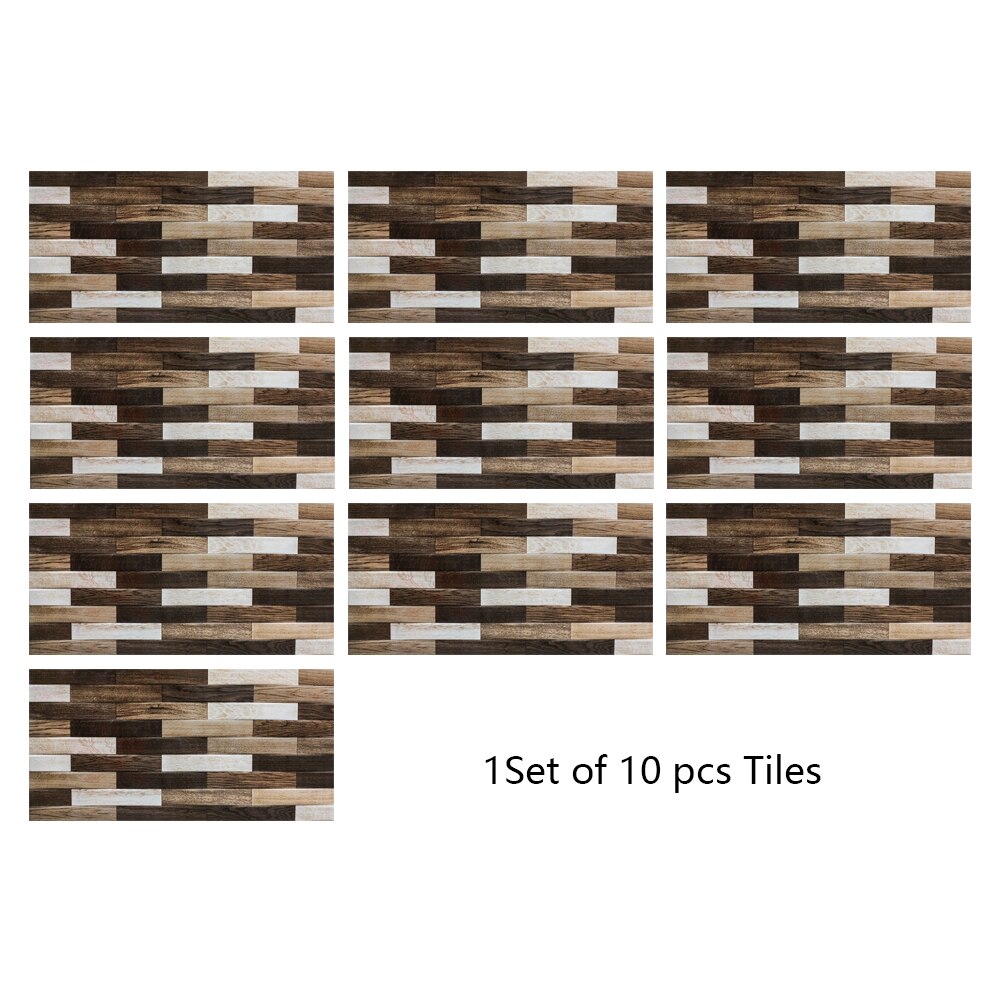 10pcst/set Wood Color Rectangle Simulation Wall Ti... – Grandado