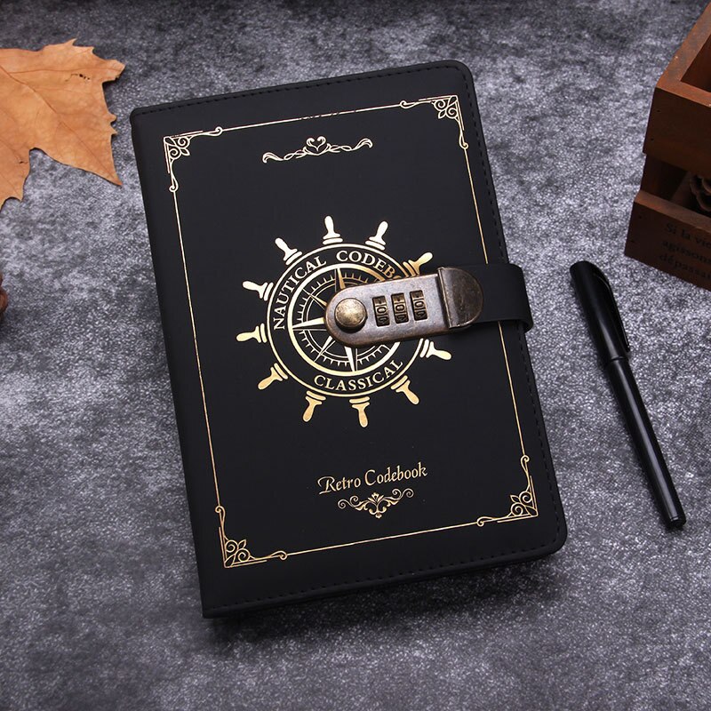 Password A5 Notebook With Lock 240pages Writing Pa Vicedeal