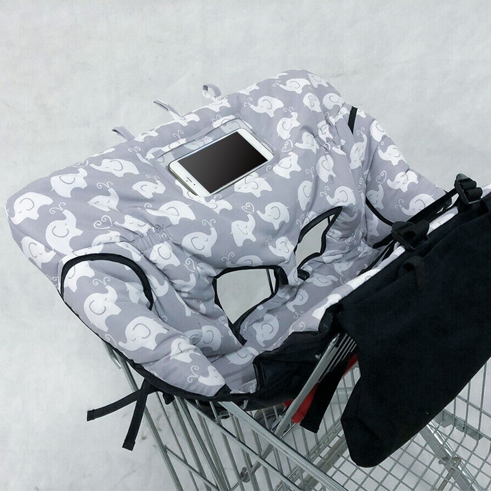 Shopping Trolley Seat Pad High Cart Elephant Patte... – Grandado
