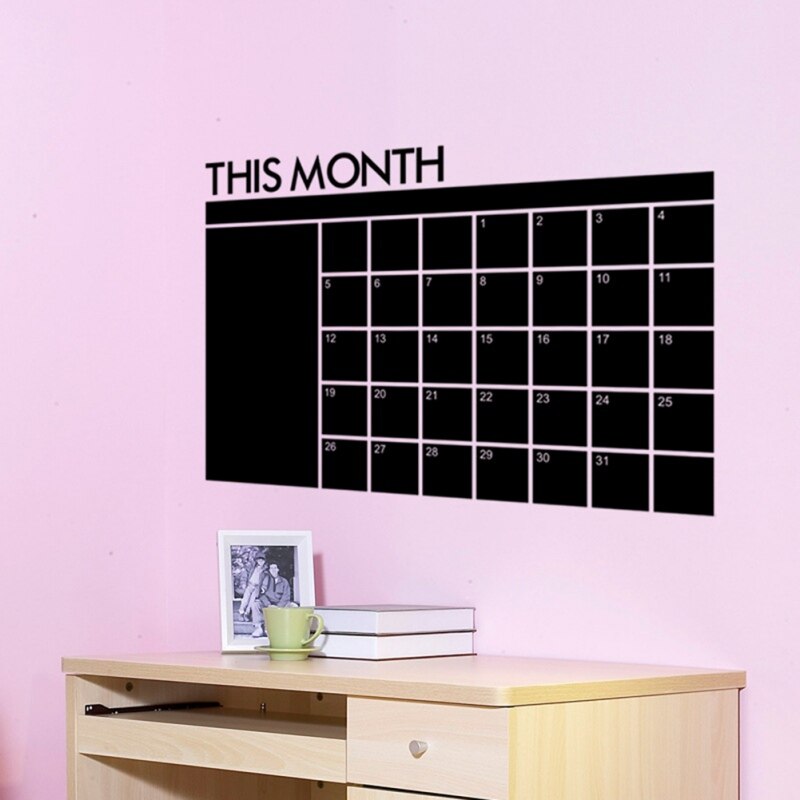 60x92CM Month Calendar Chalkboard Blackboard Remov... – Grandado