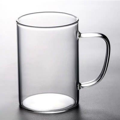 Glass water cup with handle beer glass heat resist... – Grandado